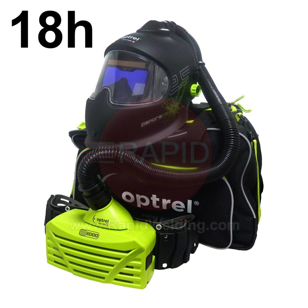 Optrel Panoramaxx auto darkening welding helmet combined with the ...